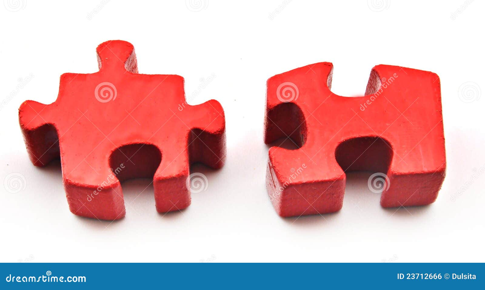 Two puzzle pieces red stock photo. Image of entertainment - 23712666