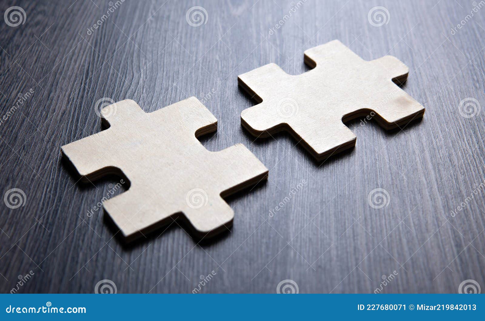Two puzzle pieces in a row stock image. Image of brain - 227680071