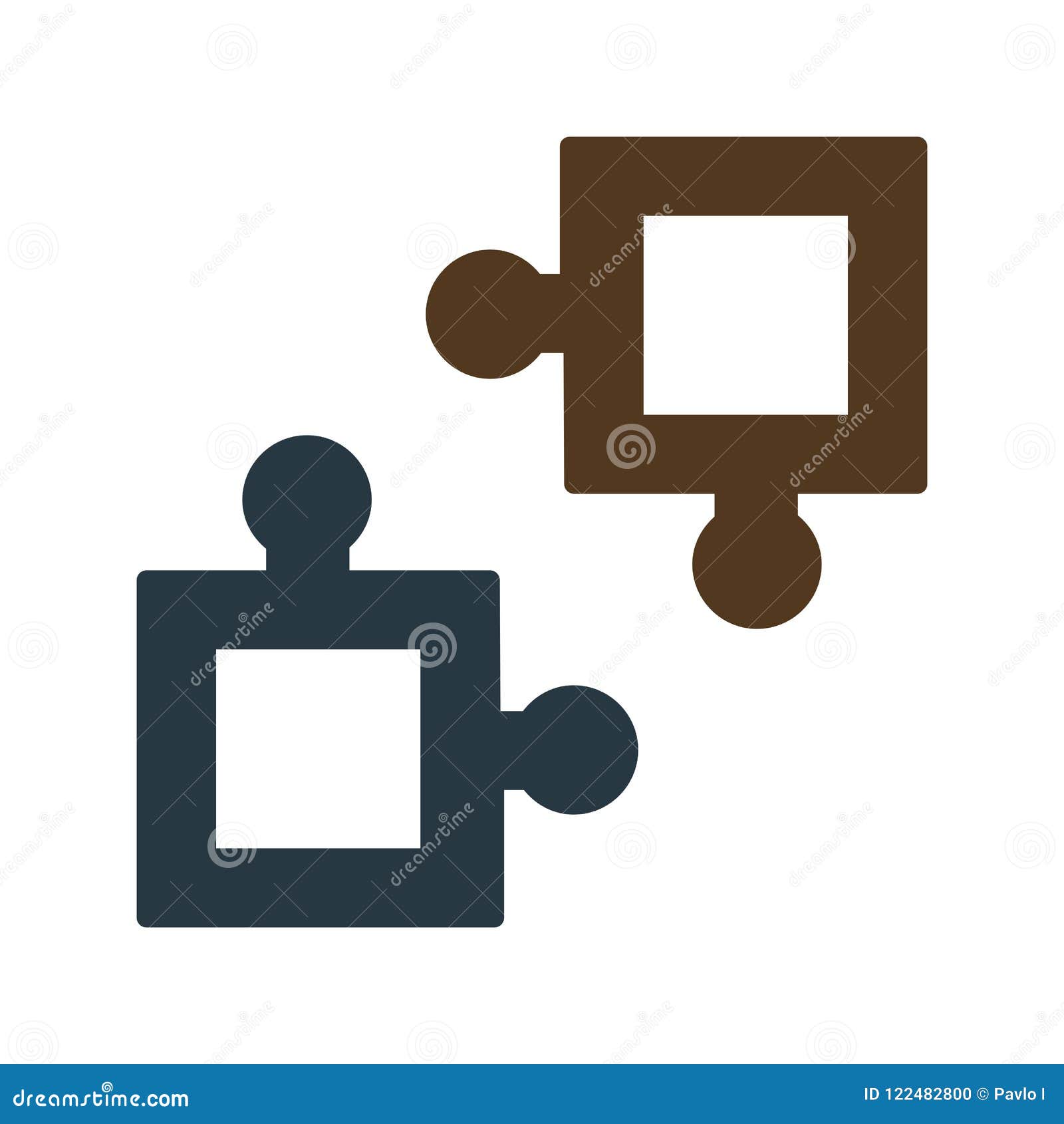 Two Puzzle, Teamwork, Partnership, Cooperation - Vector Stock Vector ...