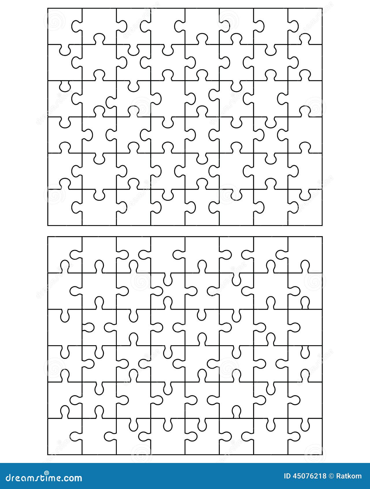 Two puzzles stock illustration. Illustration of connection - 45076218