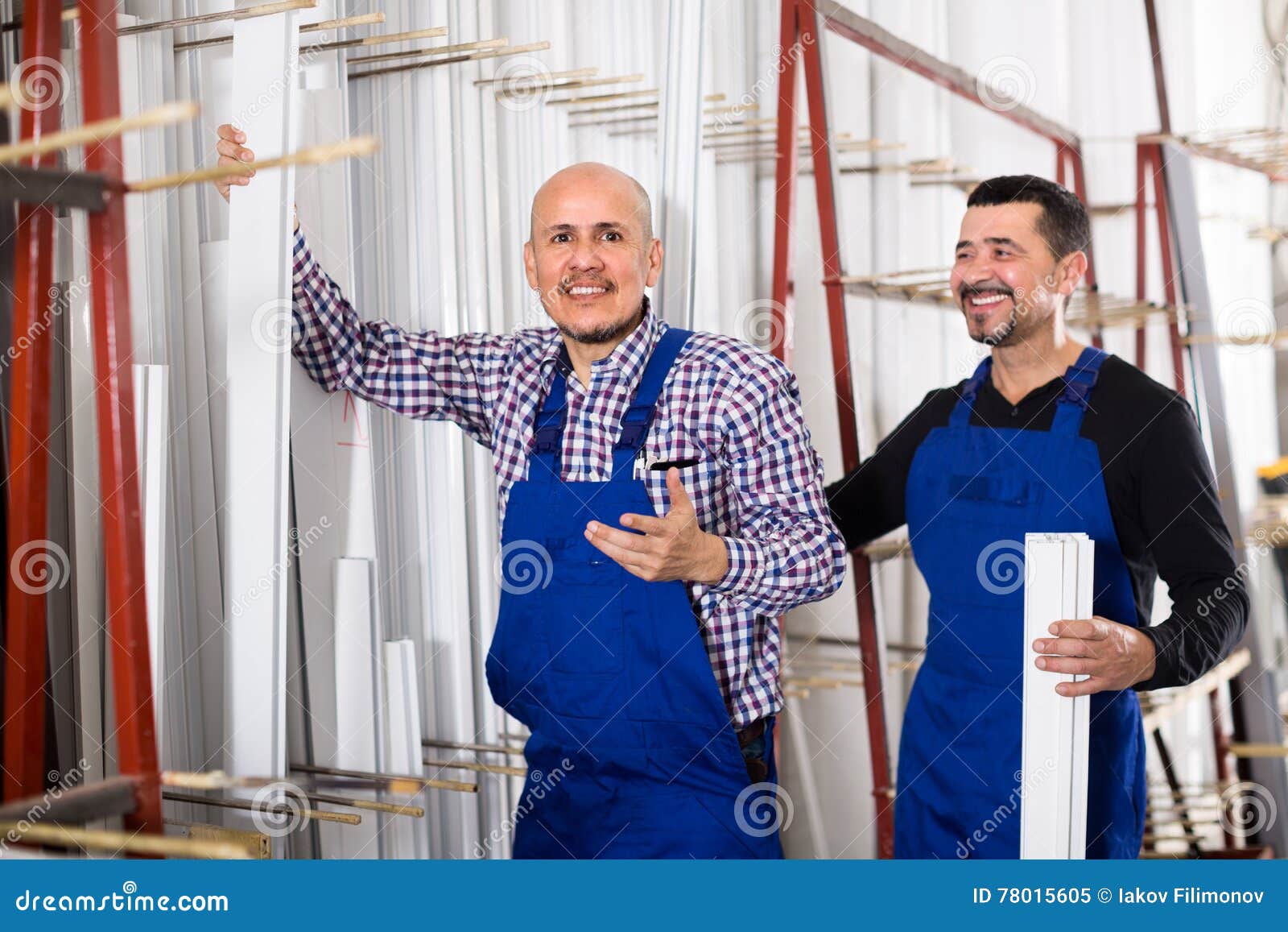 Two PVC Industry Workers in Coveralls Stock Image - Image of house ...