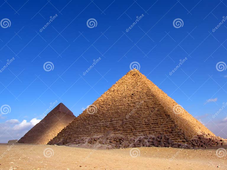 Two pyramid in Giza stock image. Image of high, ancient - 12184297