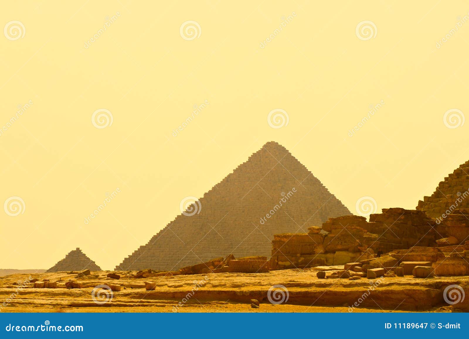 Two pyramids stock image. Image of city, famous, historic - 11189647