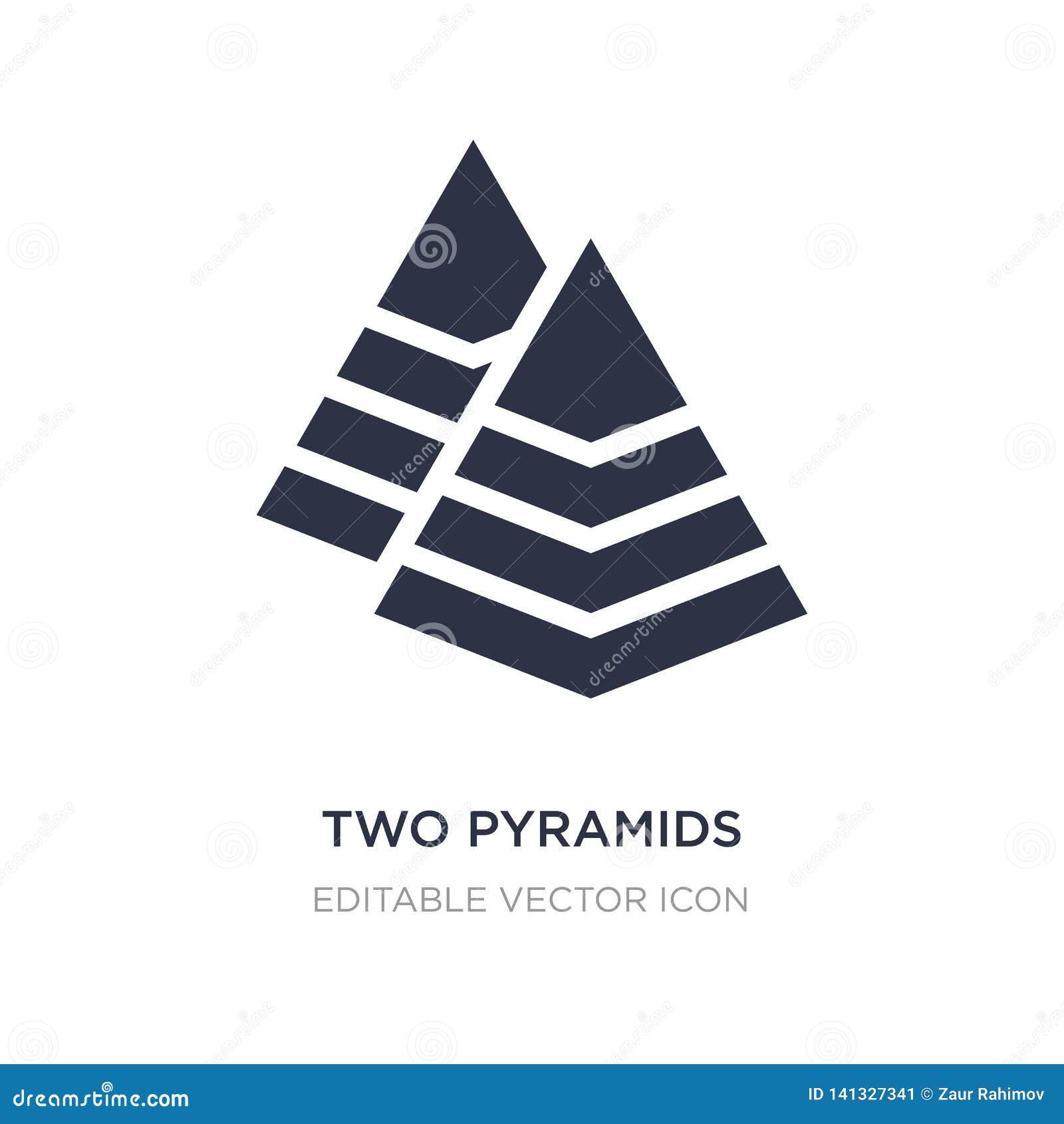 Two Pyramids Icon on White Background. Simple Element Illustration from ...