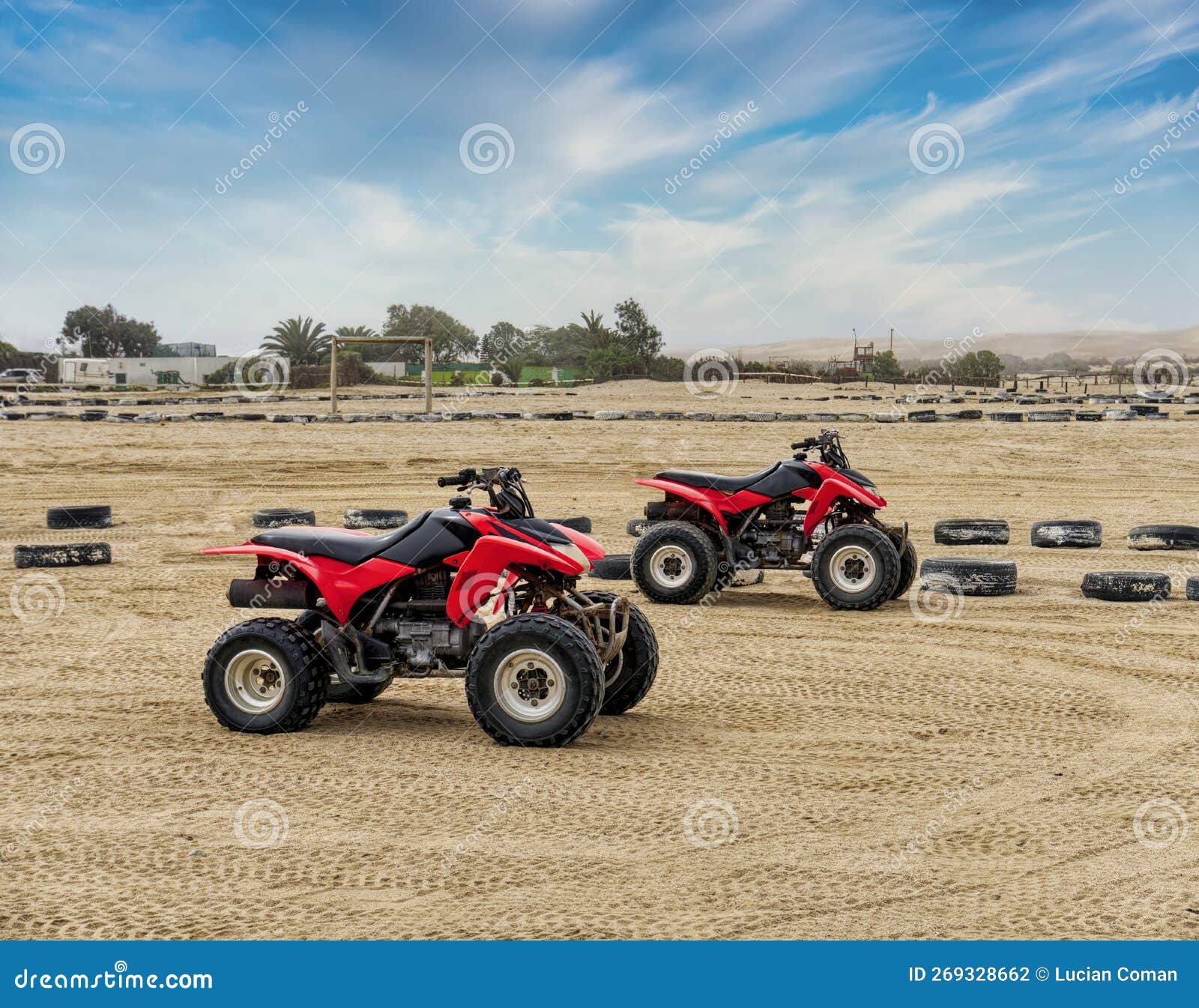 Two quad bikes stock photo. Image of quadricycle, ride - 269328662