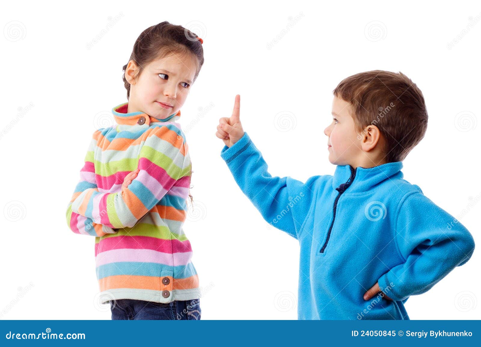 Two quarreling children stock image. Image of brother - 24050845