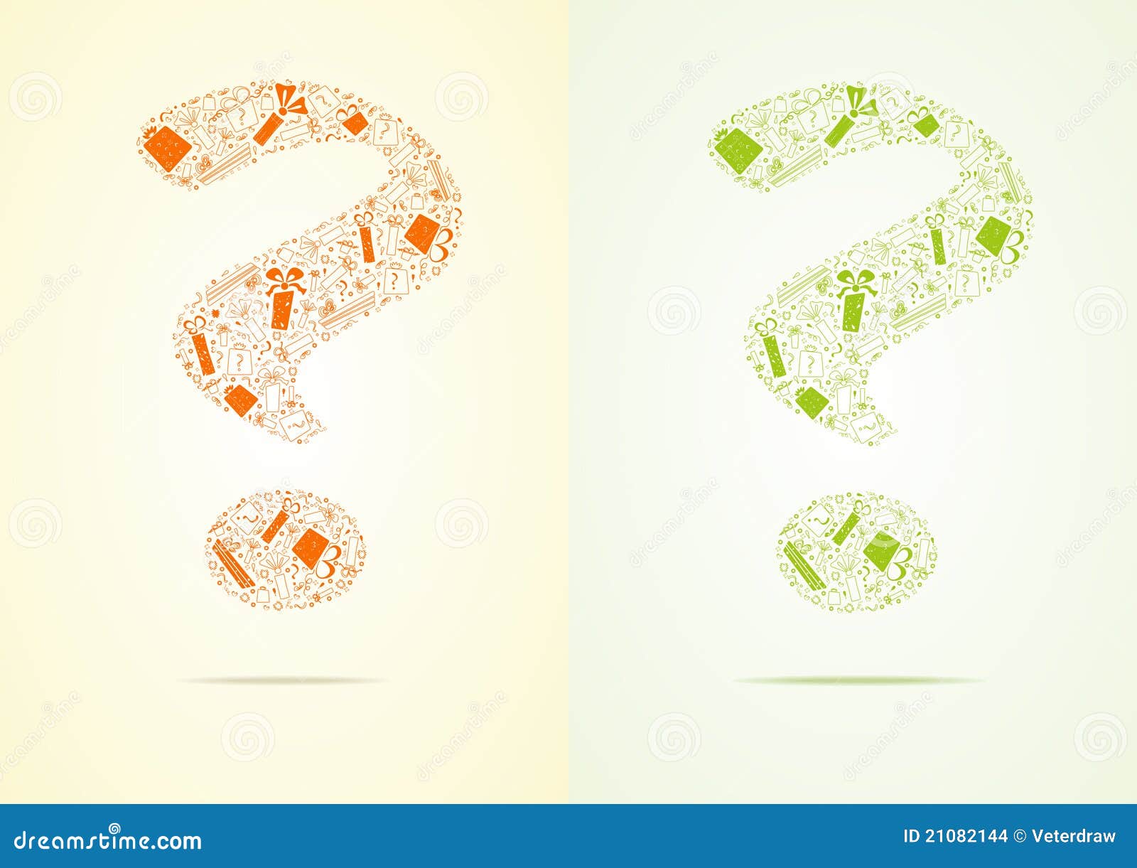 Two Question from Gifts, Vector Illustration Stock Vector ...