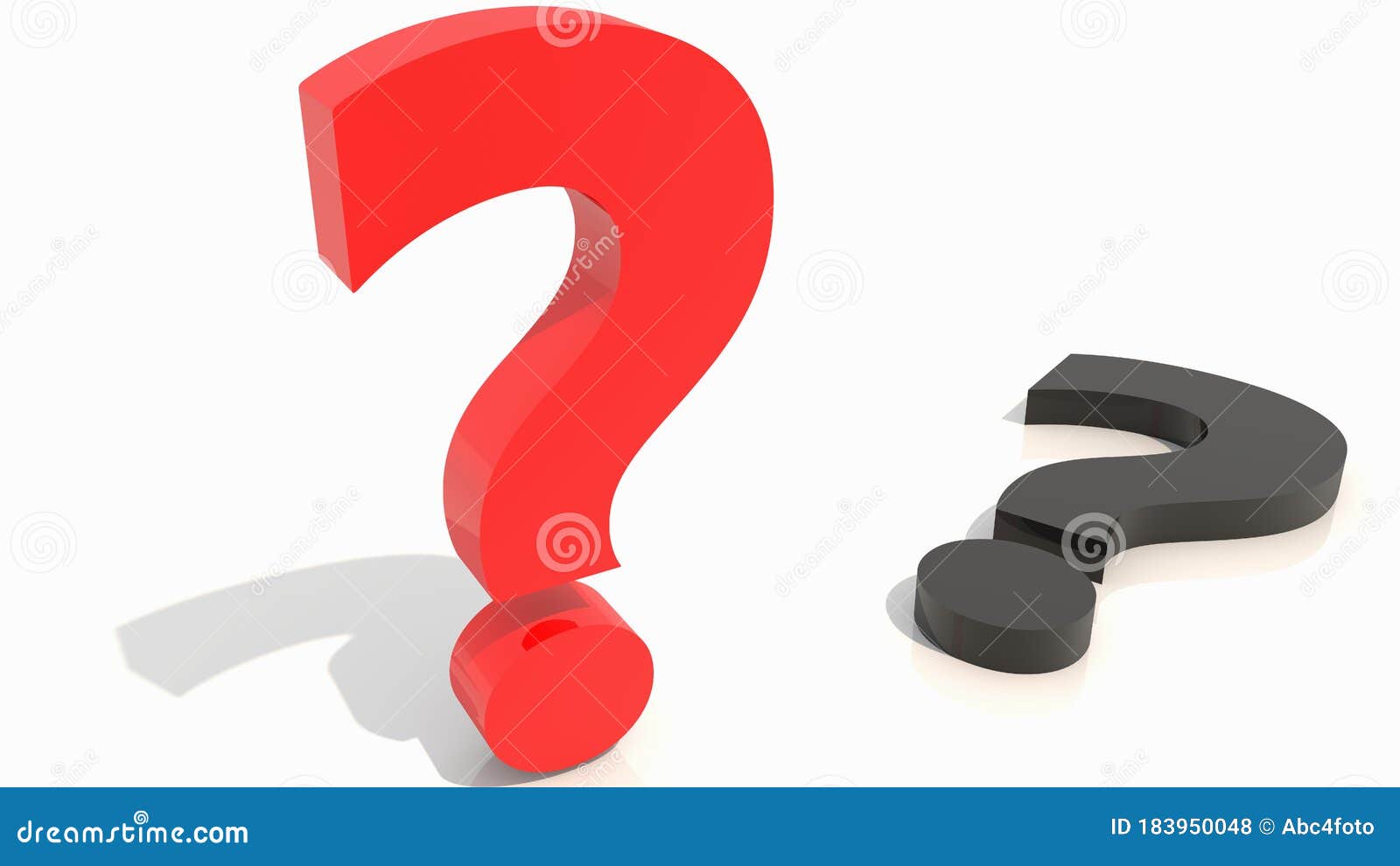 Two Question Mark Concept in Red and Black Stock Illustration ...