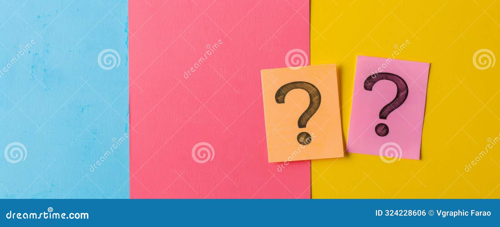 Two Question Marks on Colorful Background, Creative Concept Stock Photo ...