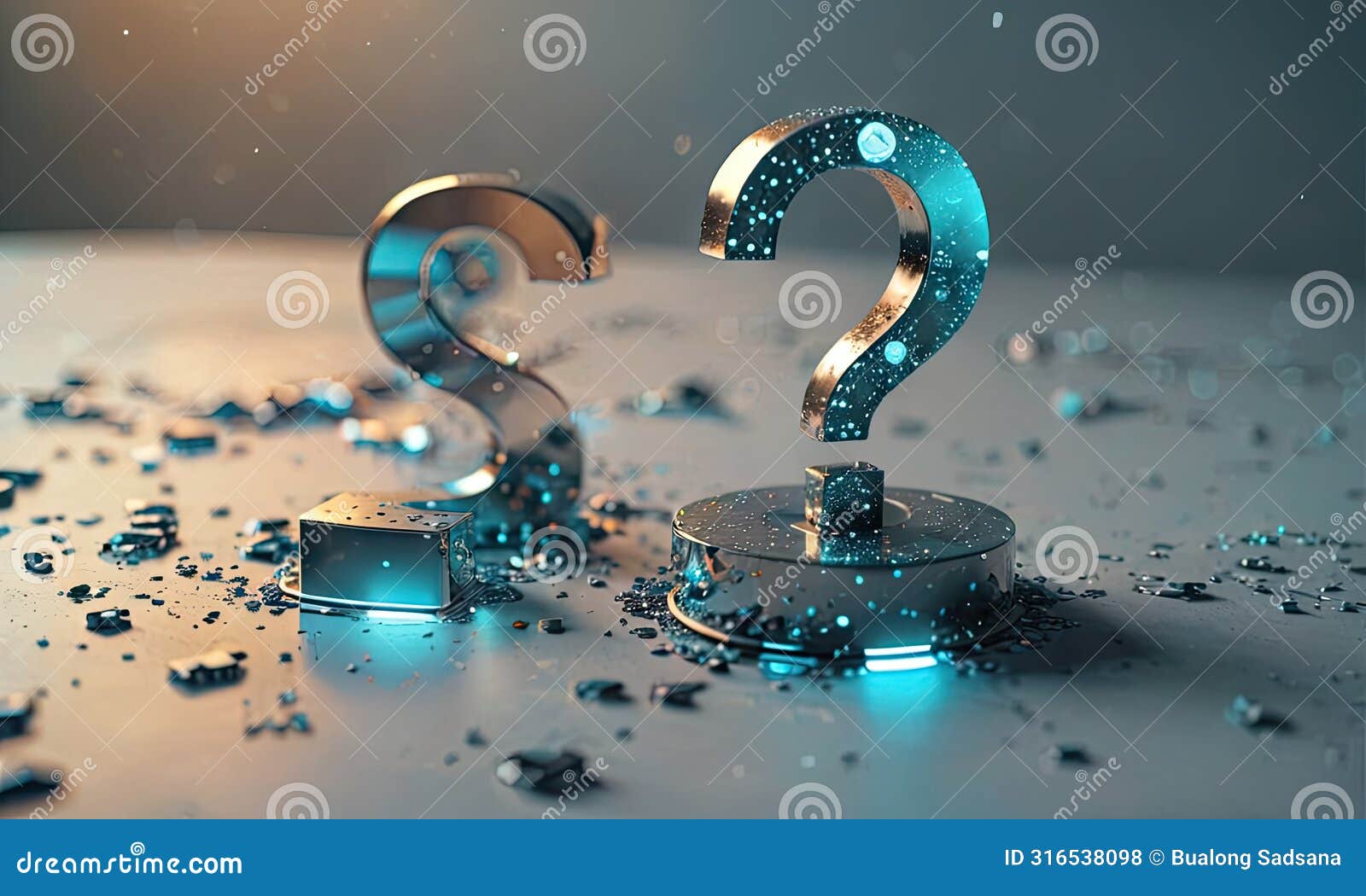 Two Question Marks are Shown in the Image, One on the Left and One on ...