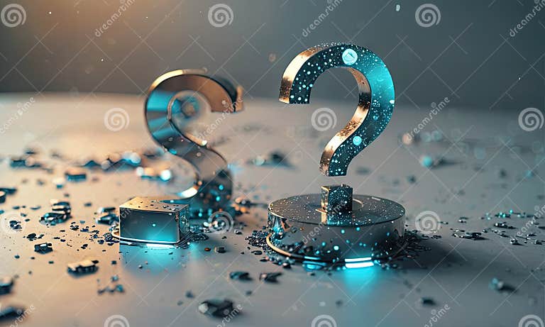 Two Question Marks are Shown in the Image, One on the Left and One on ...