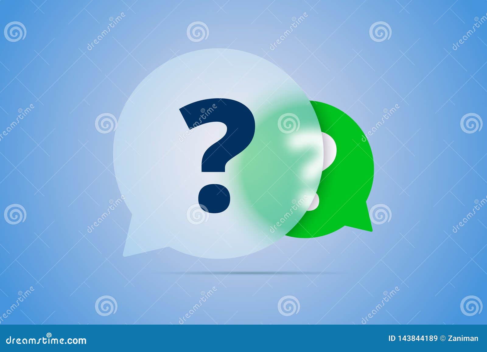 Two Question Marks in Speech Bubbles - Vector. Stock Vector ...