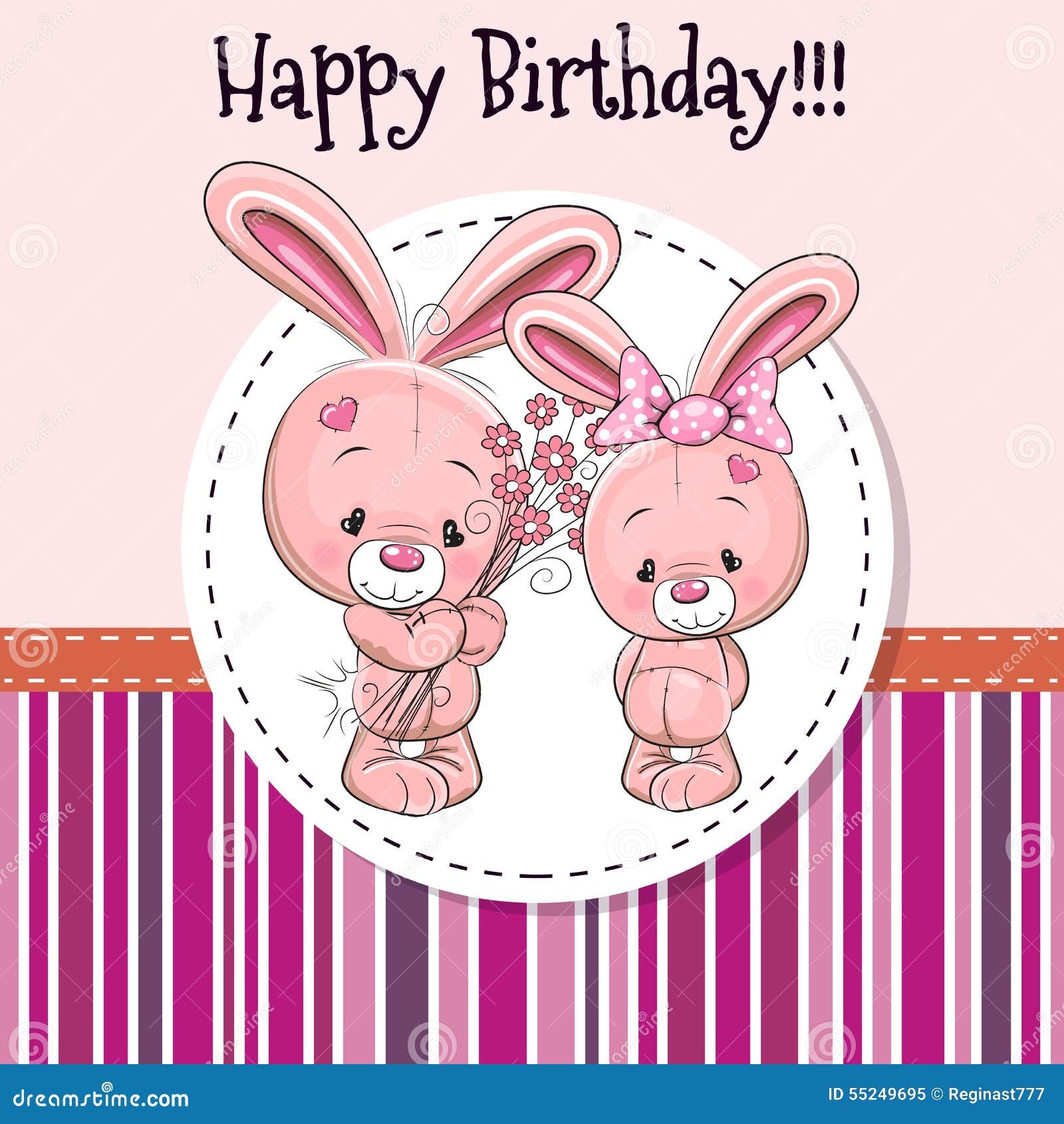 Two Rabbits stock vector. Illustration of child, love - 55249695