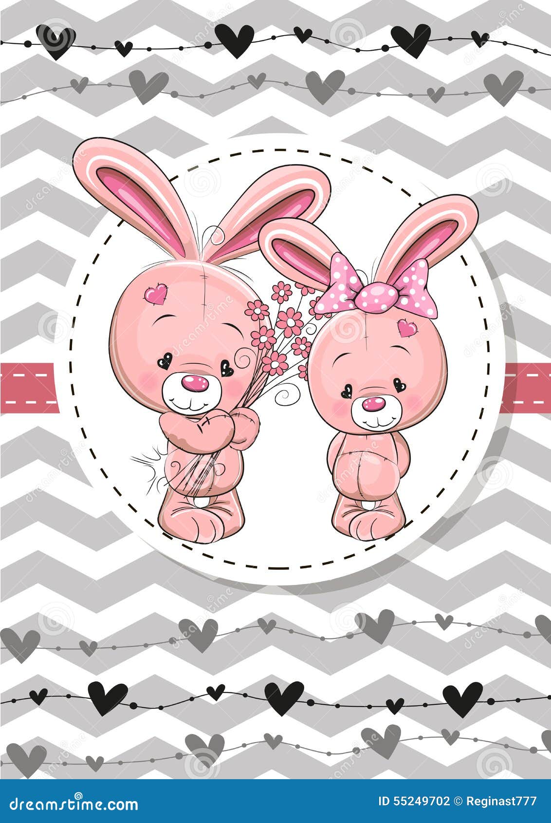 Two Rabbits stock vector. Illustration of celebrations - 55249702