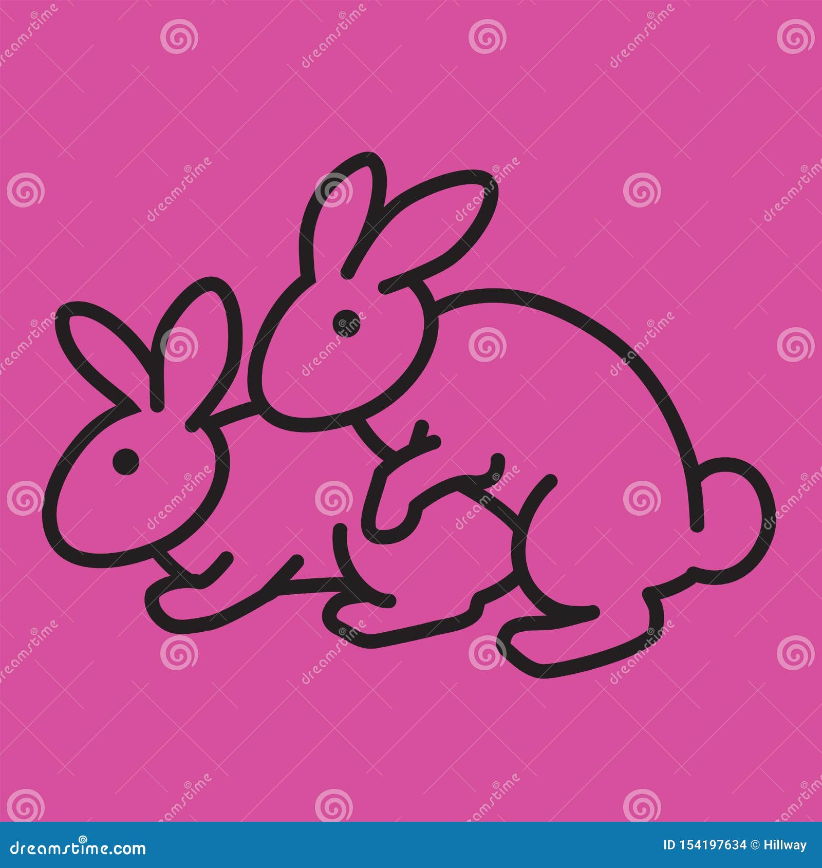 Two Rabbits Have Sex Stock Vector Illustration Of Easter 154197634
