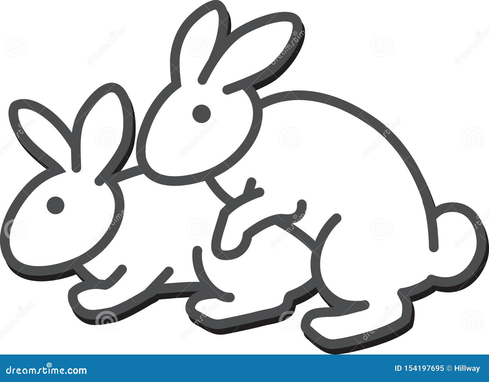 Two Rabbits Have Sex Stock Vector Illustration Of Furry 154197695