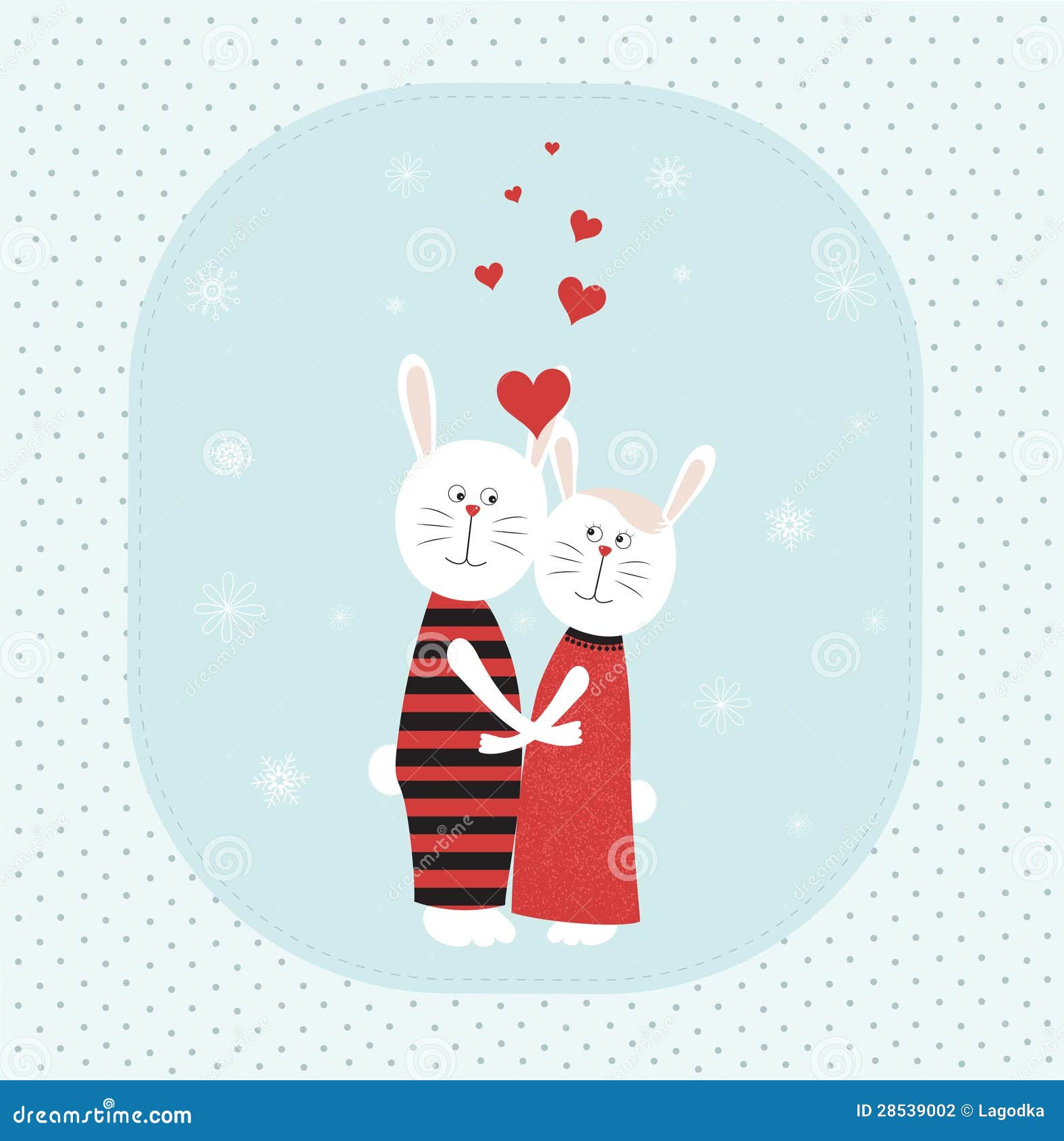 Two rabbits in love. stock vector. Illustration of boyfriend - 28539002