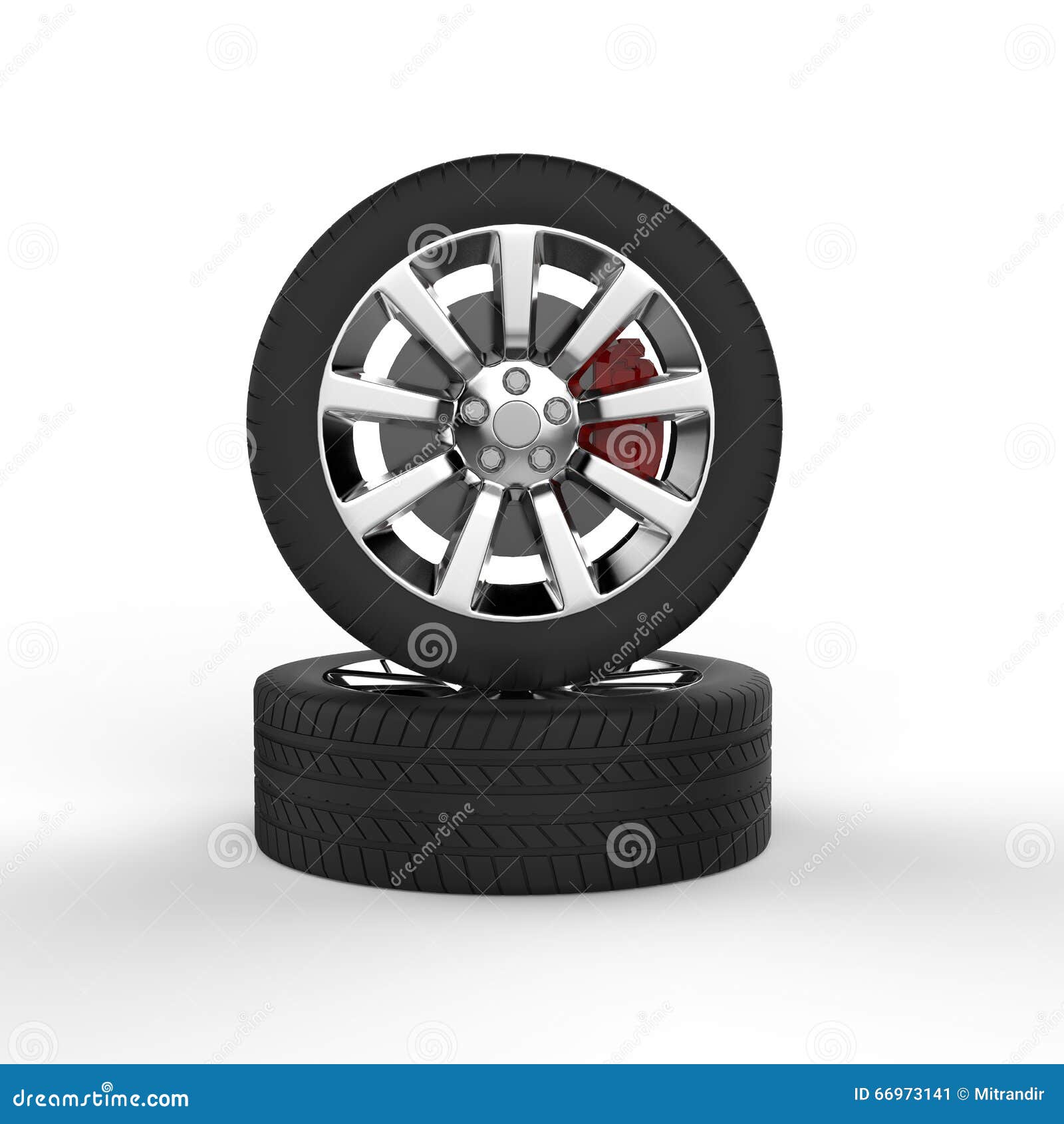 Two Race Tires - Front View Stock Illustration - Illustration of ...