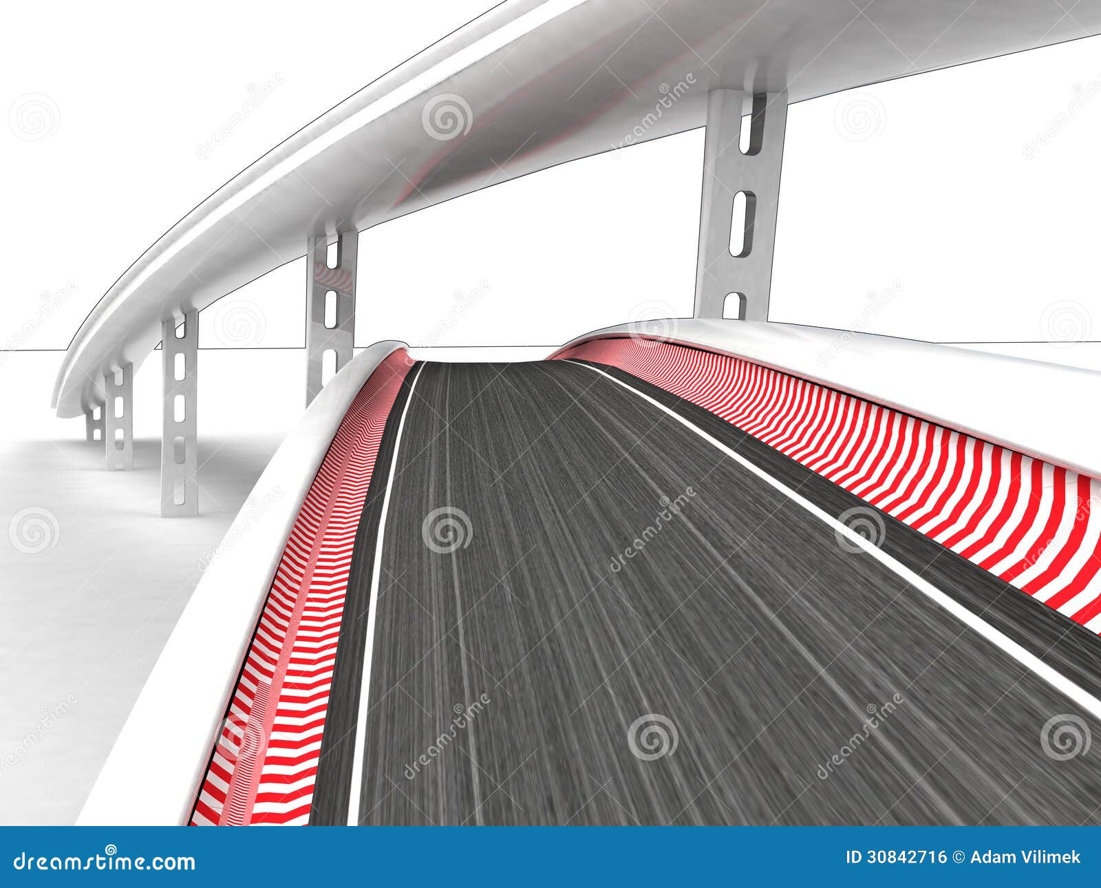 Two Race Tracks on White Background Stock Illustration - Illustration ...