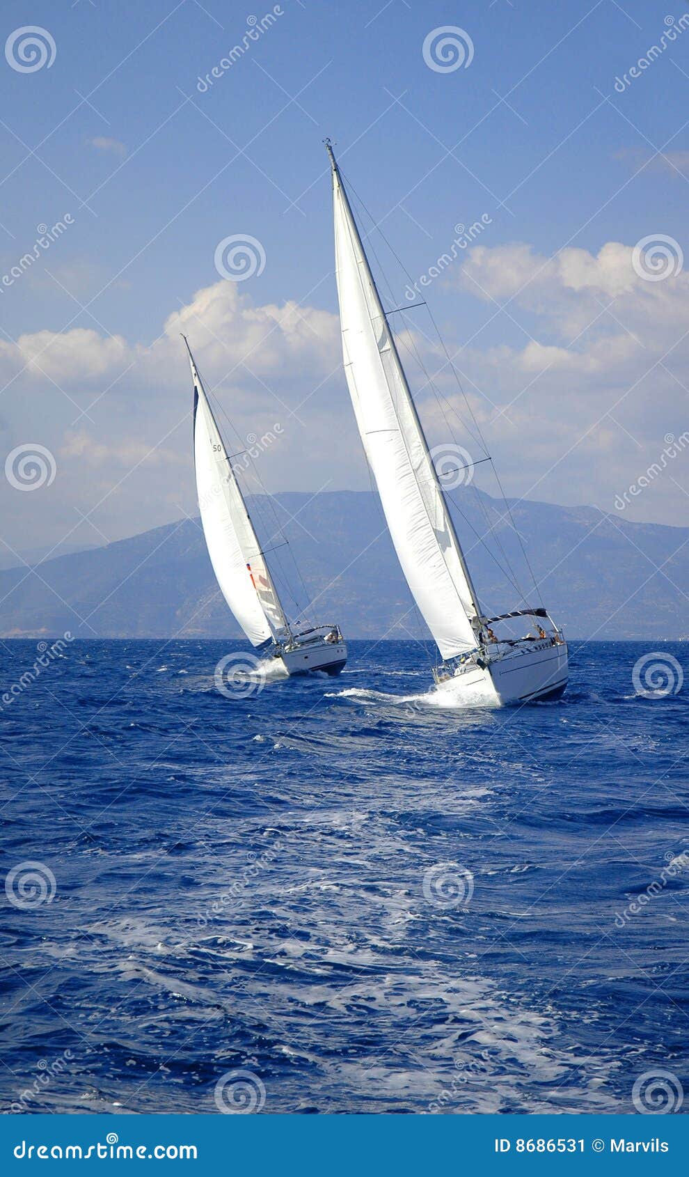 Two race yacht stock image. Image of games, ship, regatta - 8686531