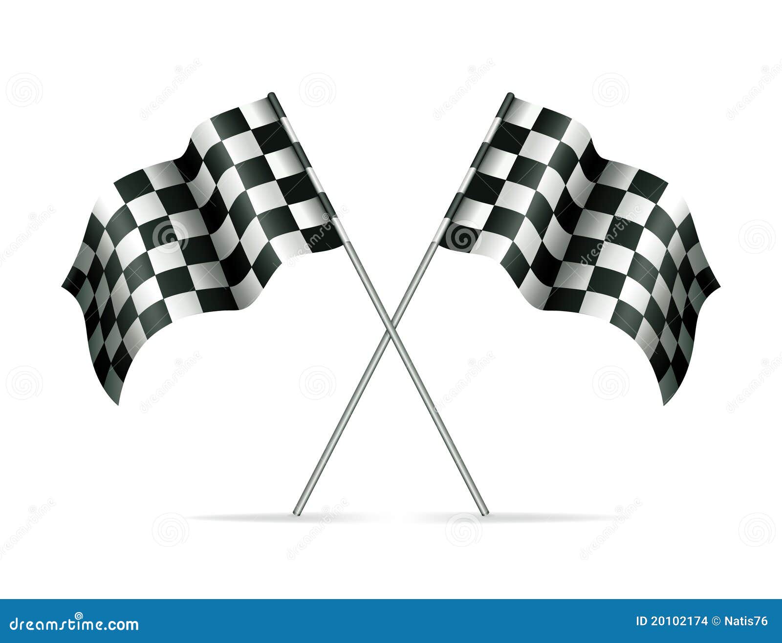 Two racing flags stock vector. Illustration of finish - 20102174
