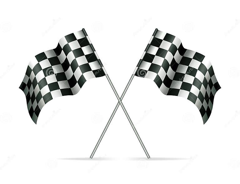 Two racing flags stock vector. Illustration of finish - 20102174