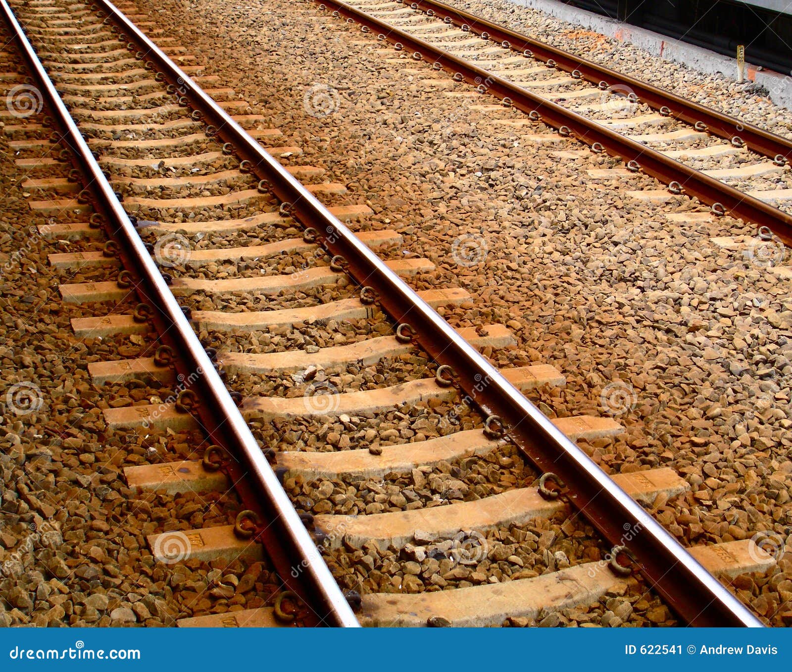 Two Railroad Tracks stock image. Image of pilings, country - 622541