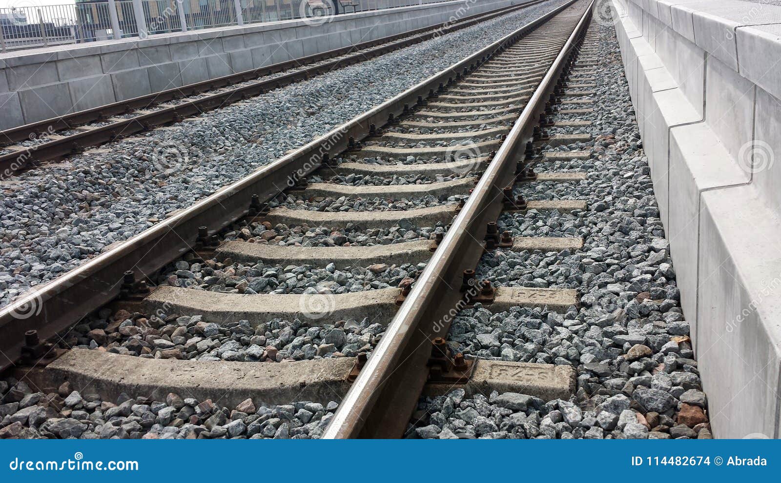 Railroad tracks stock photo. Image of track, railroad - 114482674