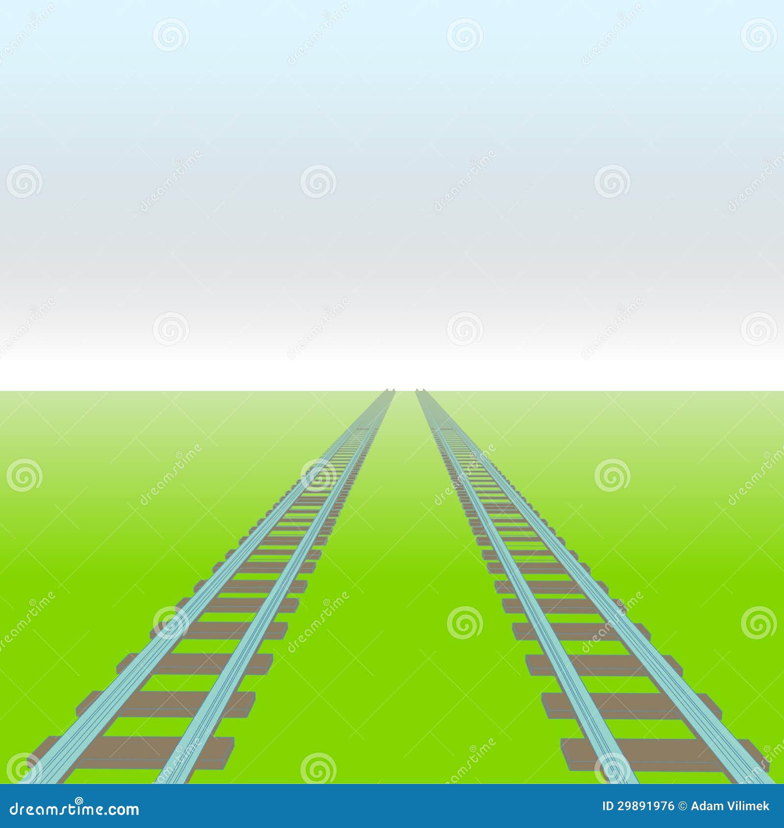 Two Rails Vector Perspective Way Concept Stock Vector - Illustration of ...