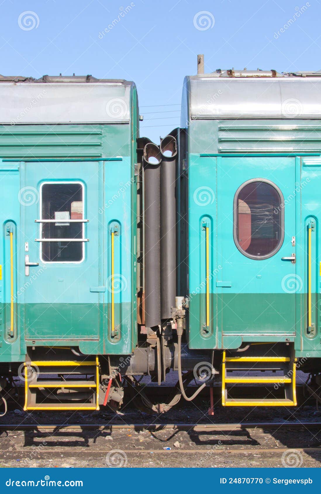 Two railway cars stock photo. Image of scenics, travel - 24870770