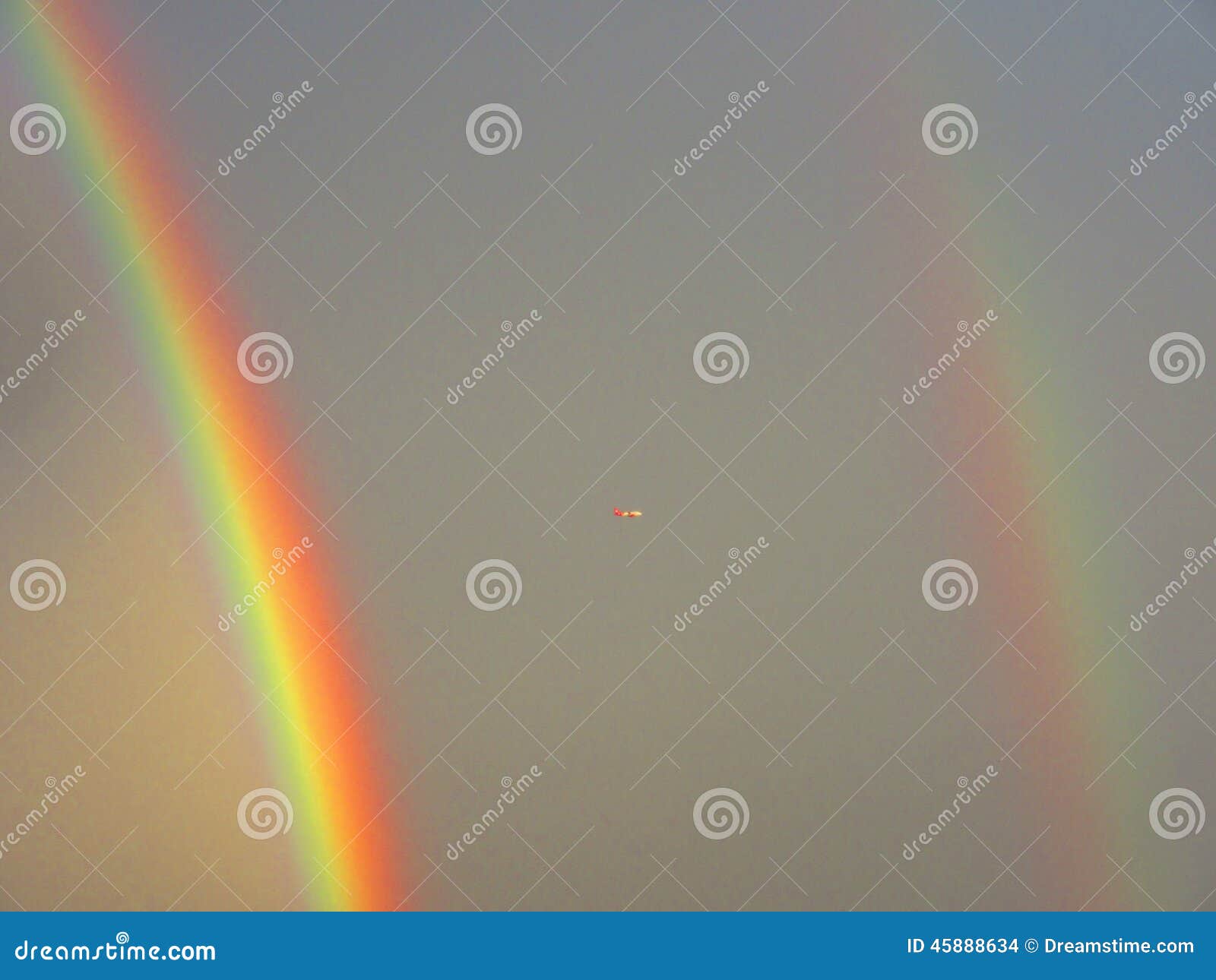 Two rainbows stock photo. Image of rainy, double, rainbow - 45888634