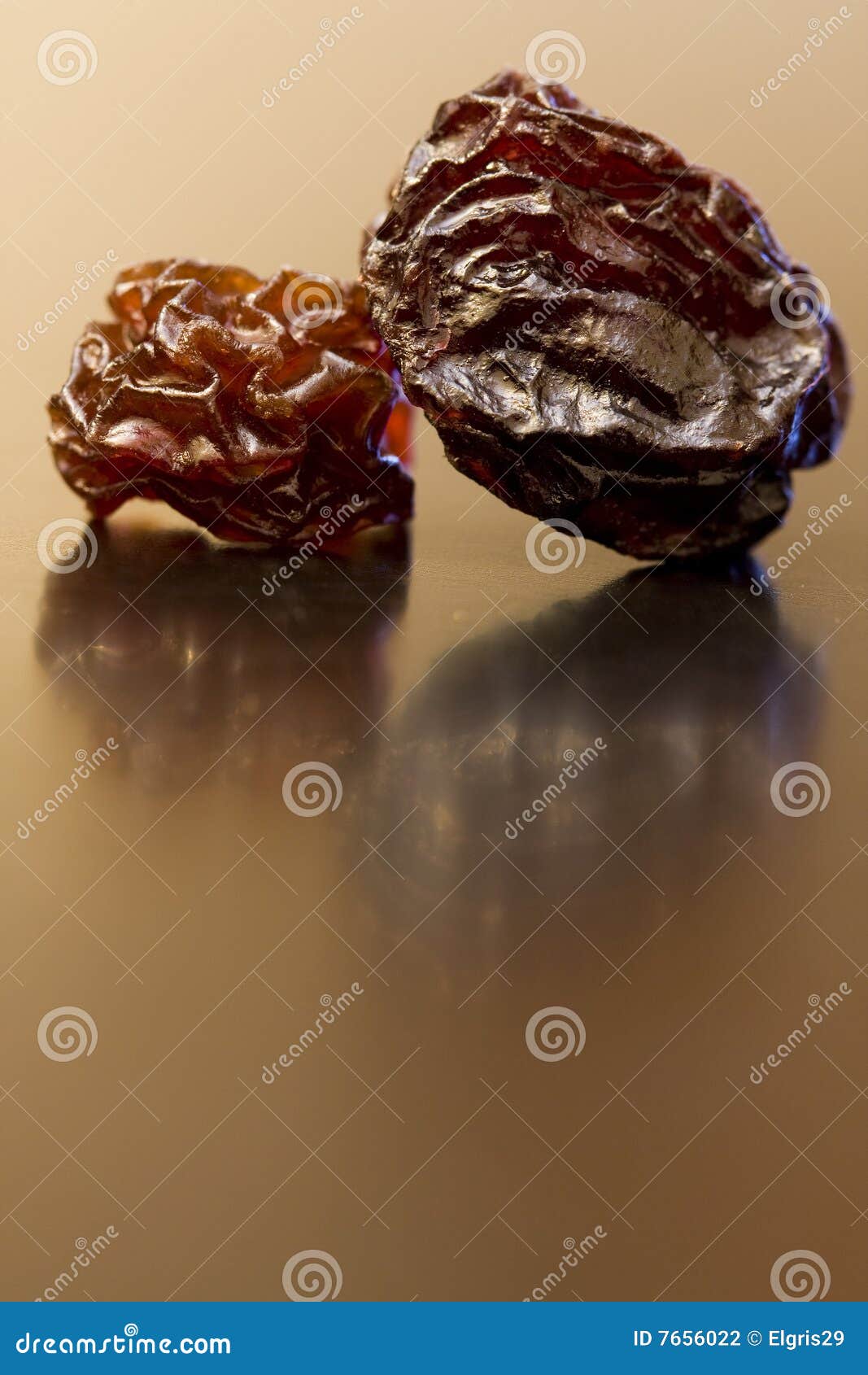 Two Raisins detail stock photo. Image of fruit, macro - 7656022