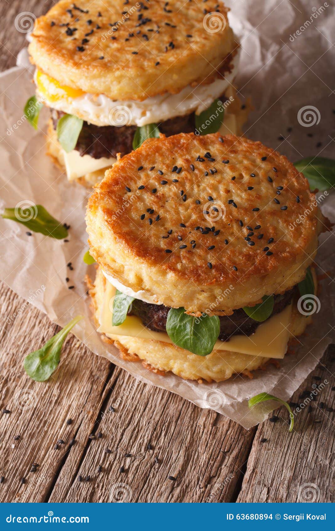 Vertical Burger Bun Top