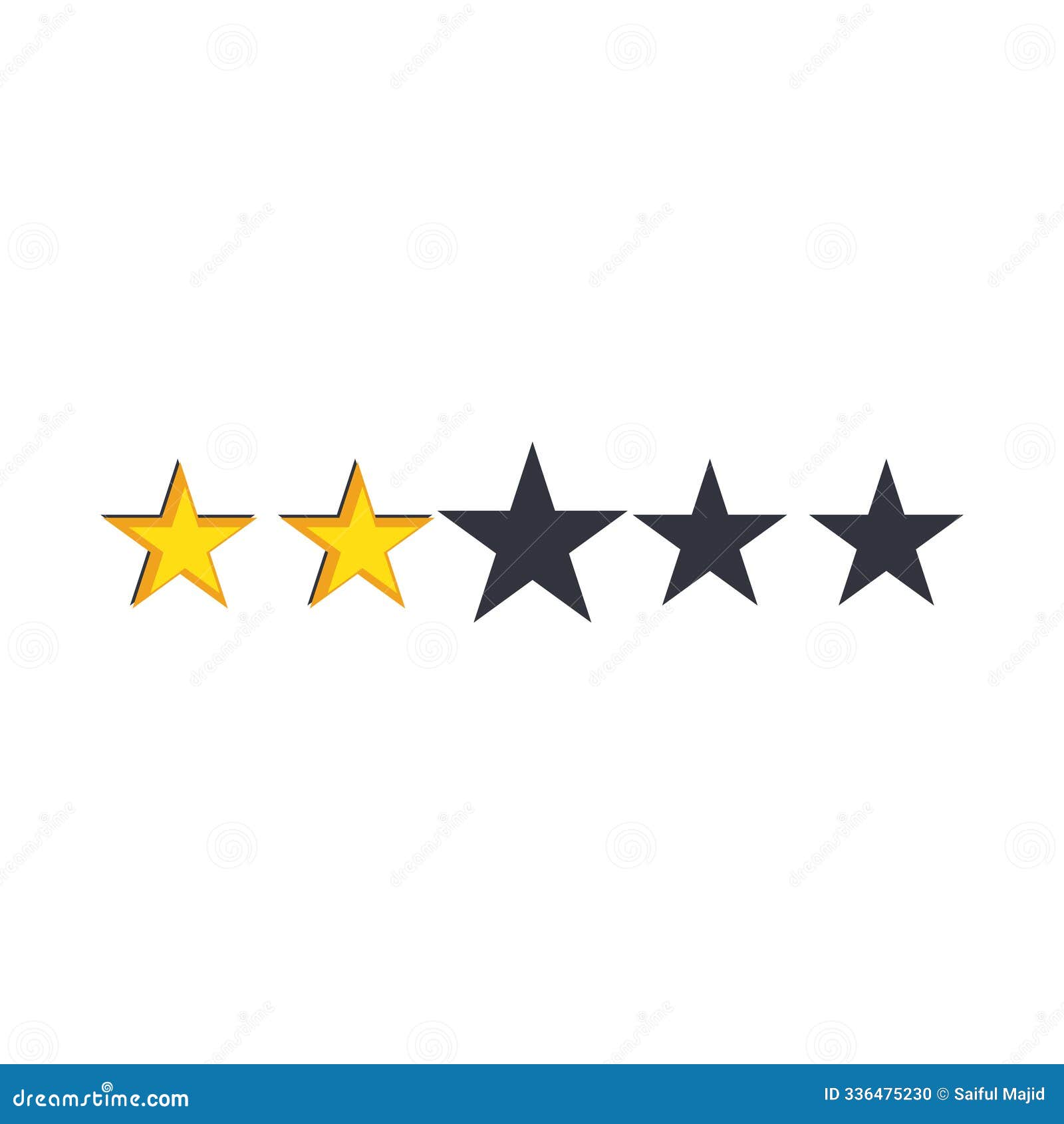 Two Rating Star Template Icon Stock Illustration - Illustration of ...