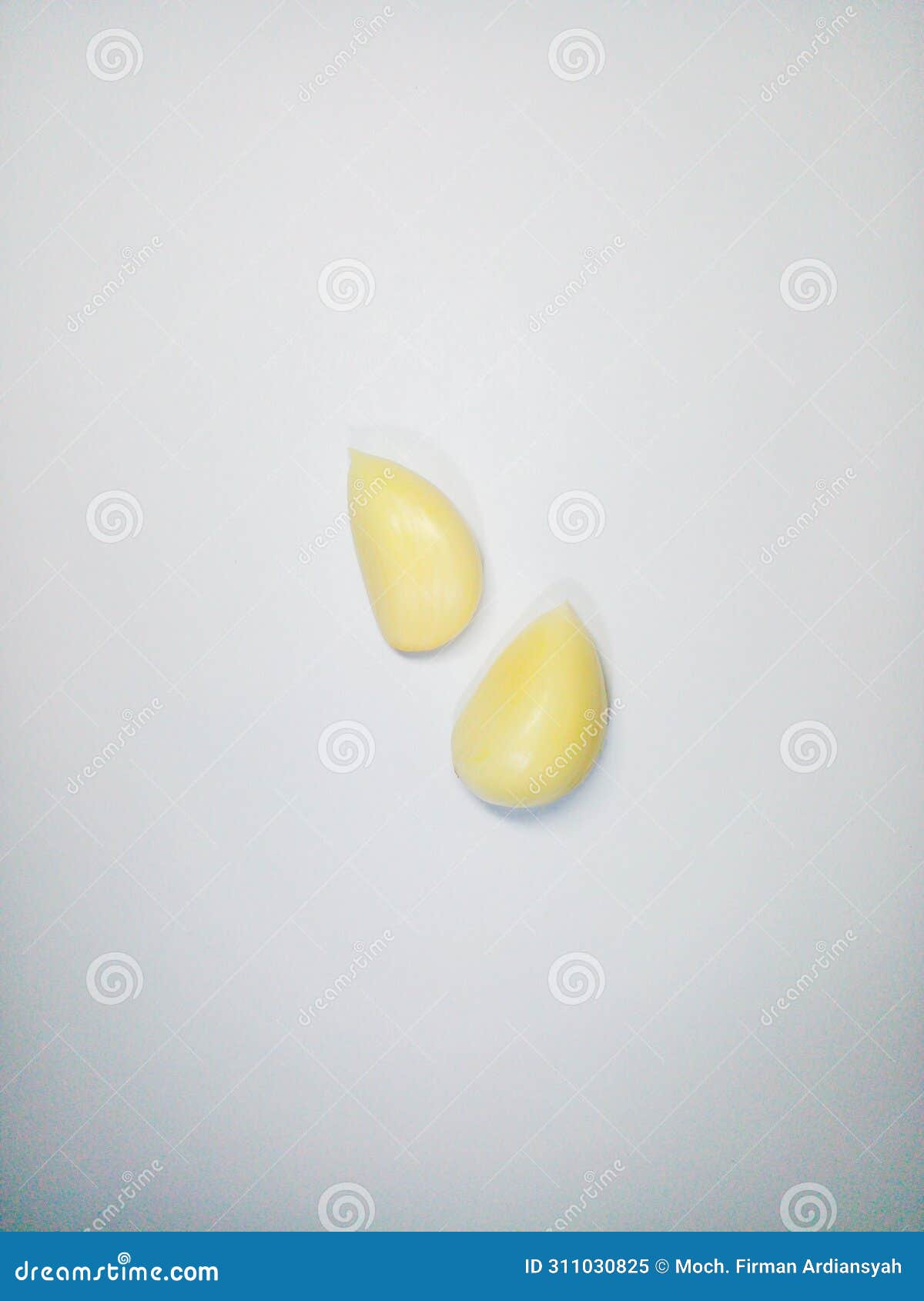 Two Raw Garlic Isolated on White Background. Stock Image - Image of ...