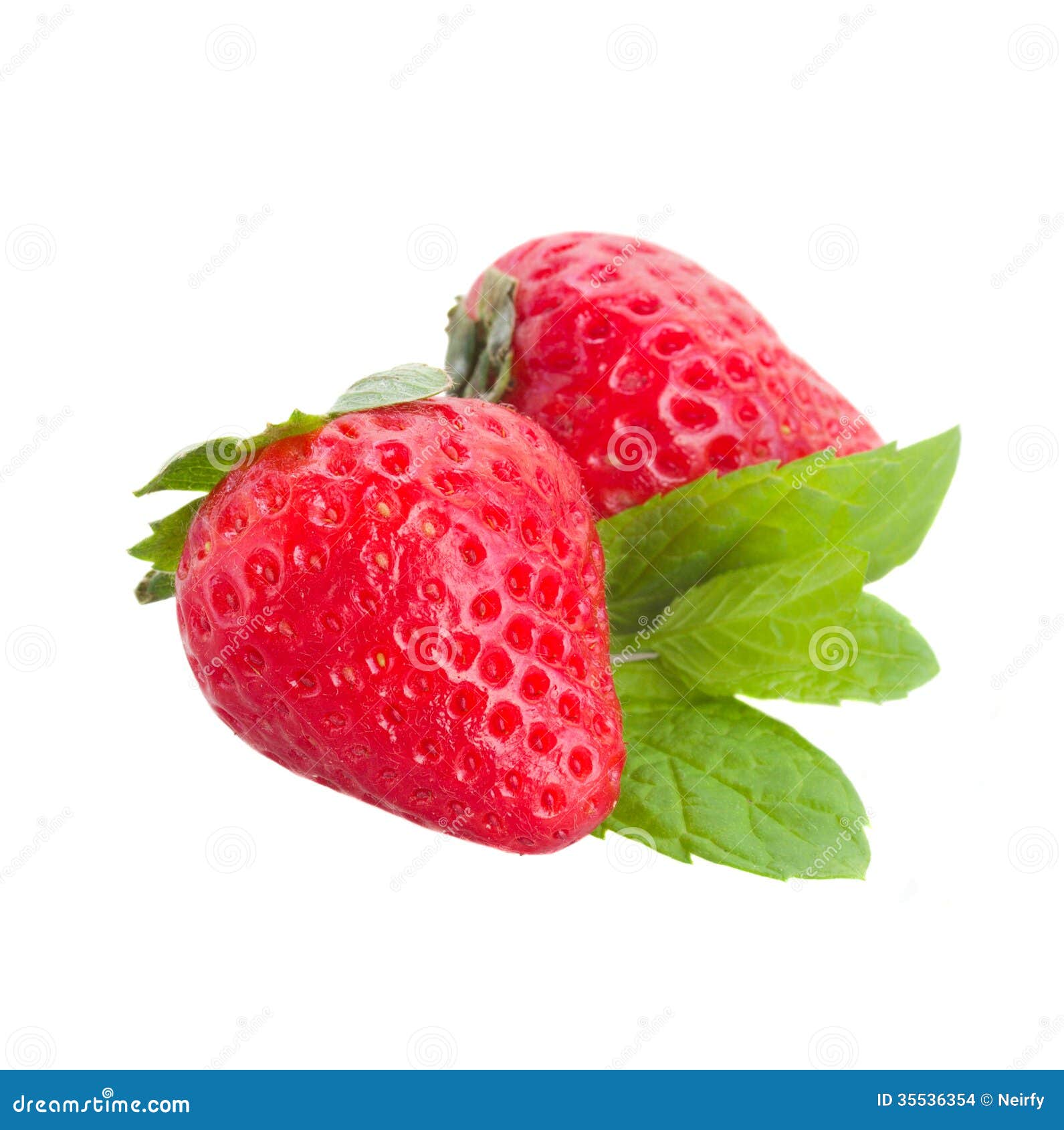 Two raw strawberry stock photo. Image of closeup, fruit - 35536354