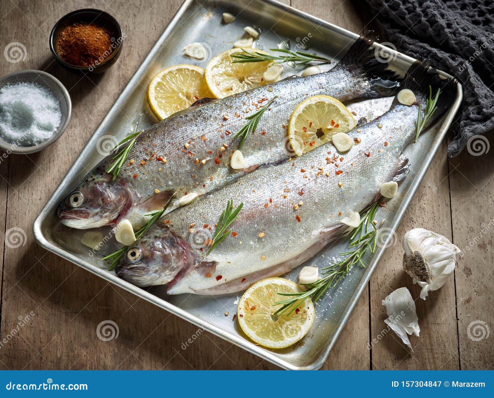 Two raw trout fishes stock image. Image of delicious - 157304847
