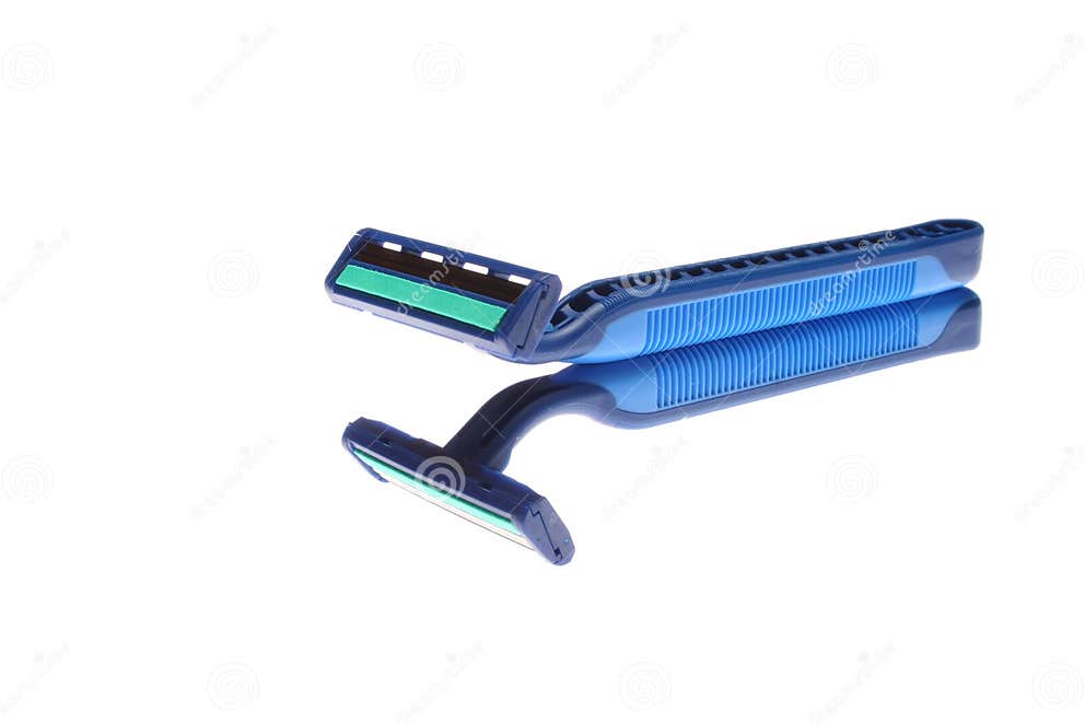 Two Razors Look Like a Mirror Image Stock Image - Image of clean, sharp ...