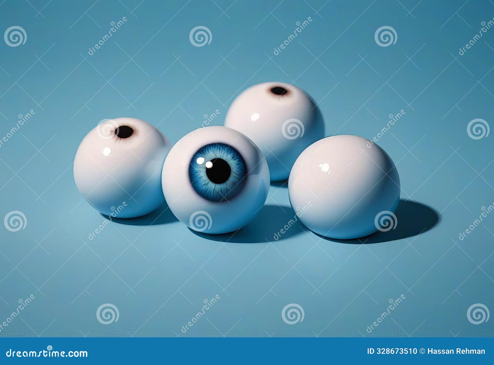Two Realistic Eyeballs on a Plain Background Stock Illustration ...