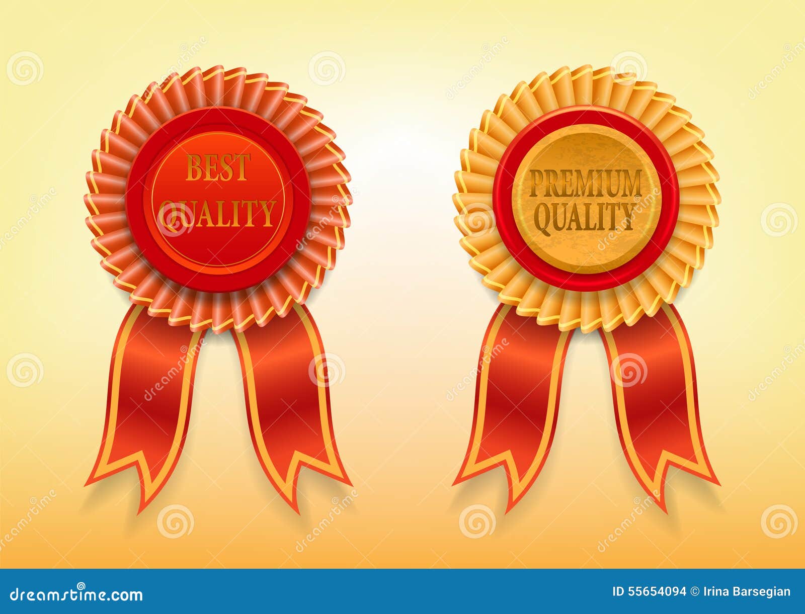 Two Realistic Labels with Shadows. Vector Illustration Stock Vector ...