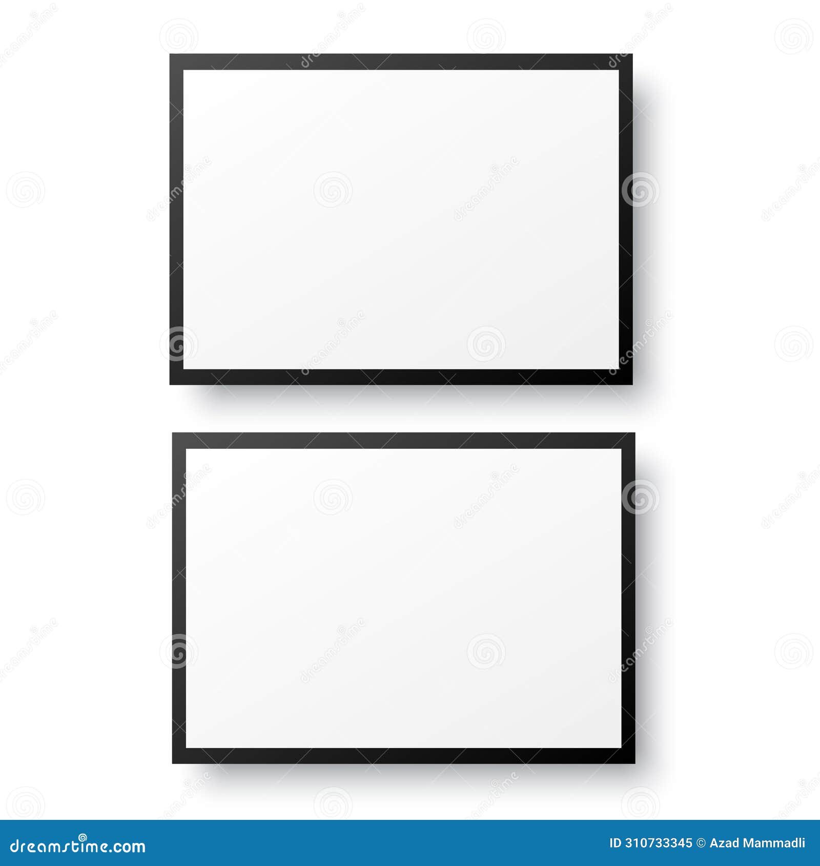 Two Realistic Picture Frames with Soft Frame. Vector Stock Illustration ...