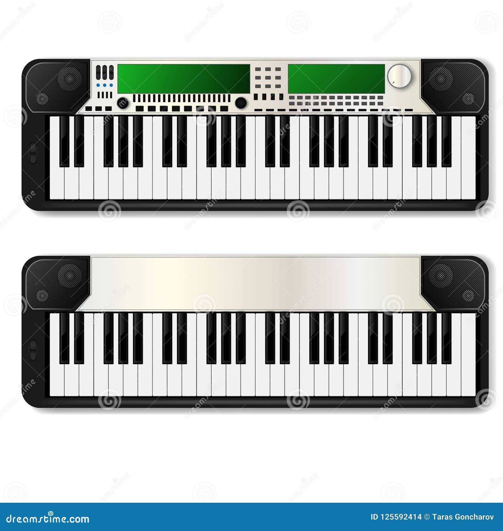 Two Realistic Synthesizer. Vector Illustration Stock Vector ...
