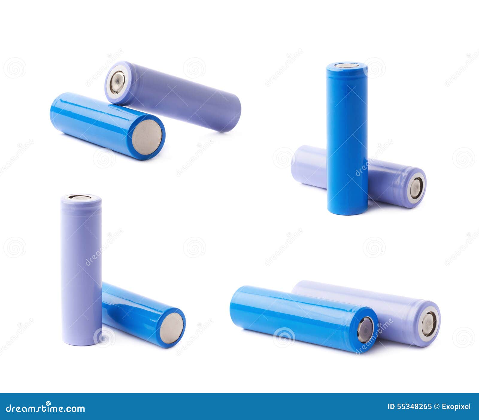 Two Rechargeable Batteries Composition Stock Image - Image of energy ...