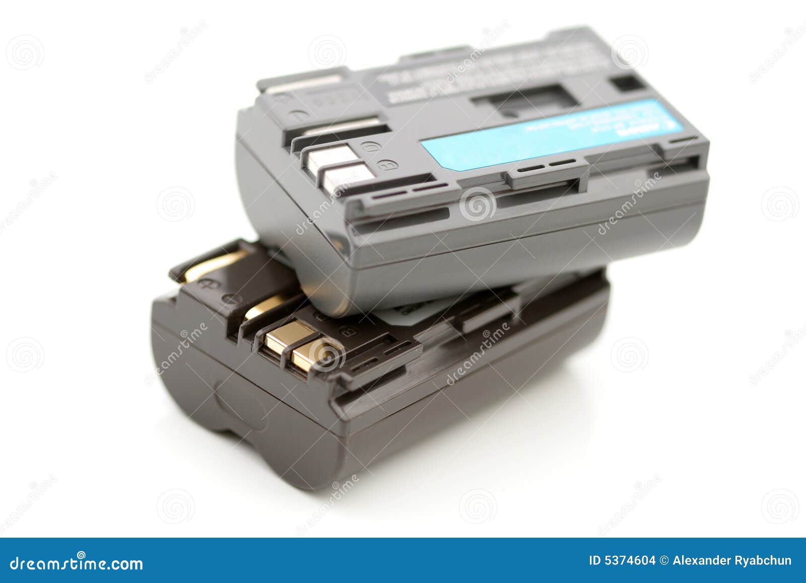 Two rechargeable battery stock photo. Image of charge - 5374604