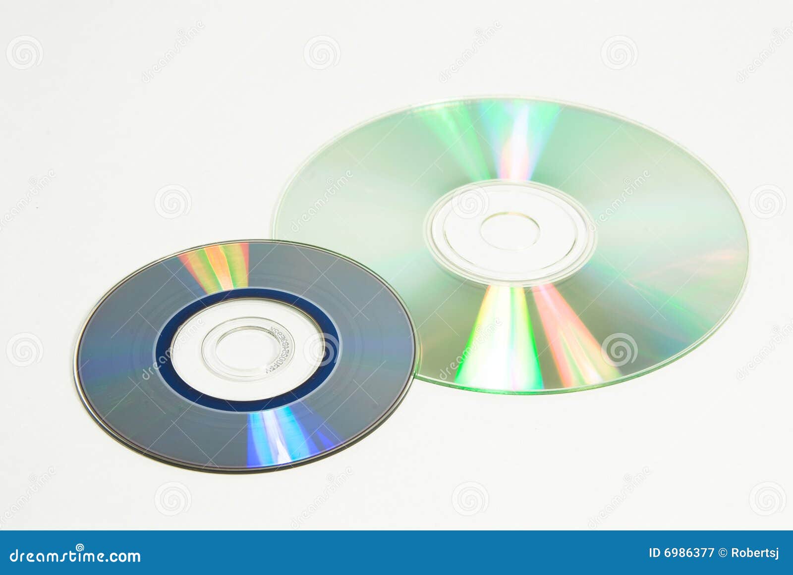 Two recordable discs stock image. Image of recordable - 6986377