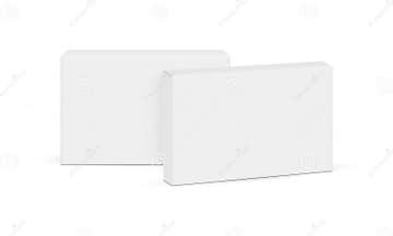 Two Rectangular Packaging Boxes Mockups, Isolated on White Background Stock Vector ...