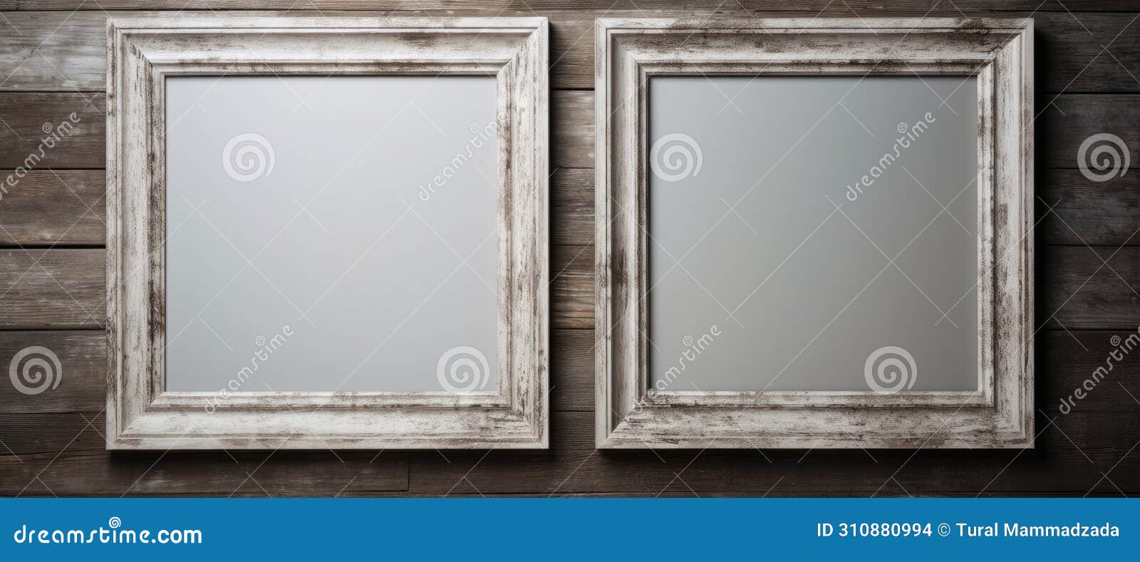 Two Rectangular Wooden Frames Hanging on a Wall with Glass Inserts ...