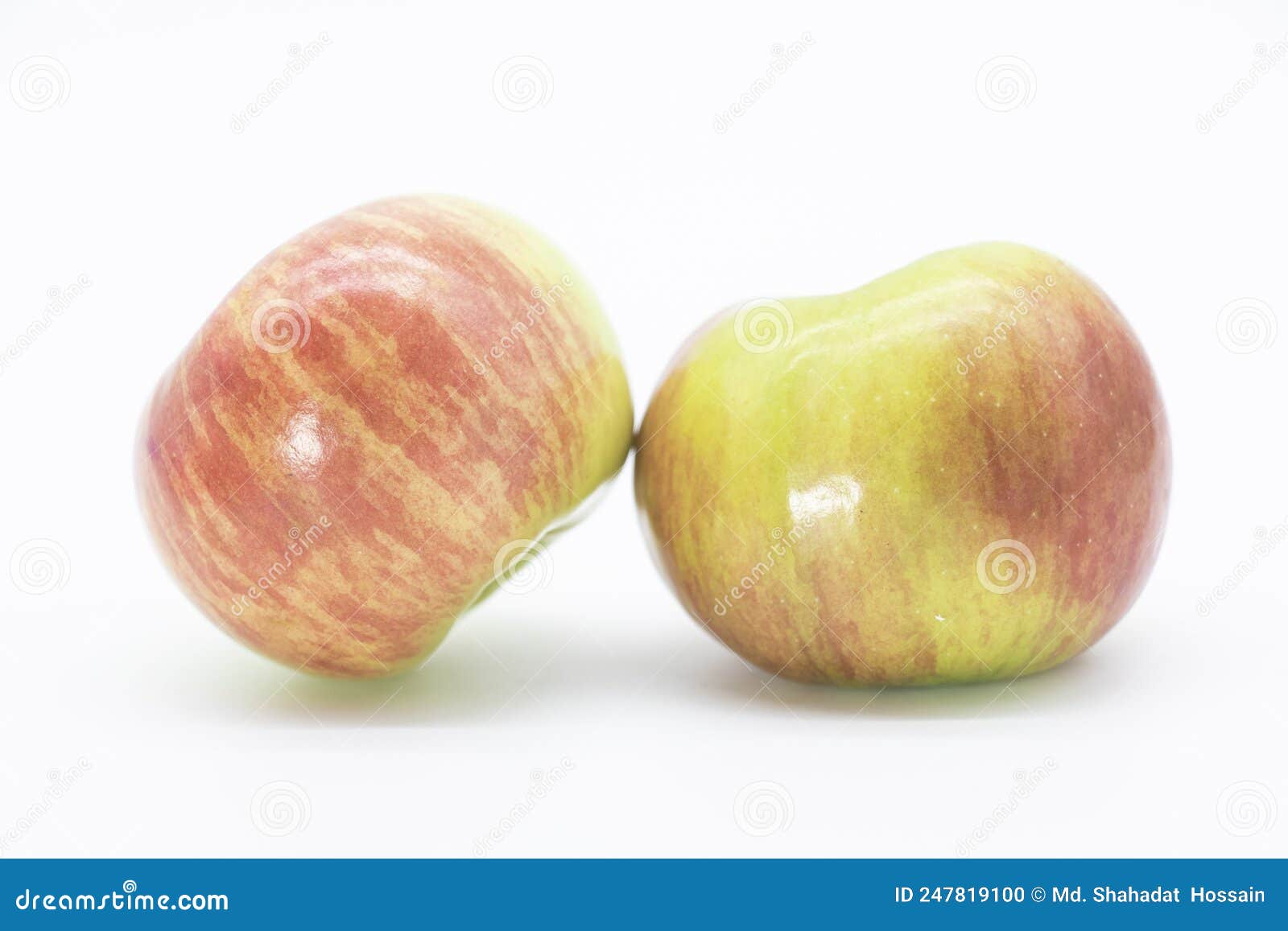 Two Red Apple Close Up Isolate on White Background Stock Photo - Image ...