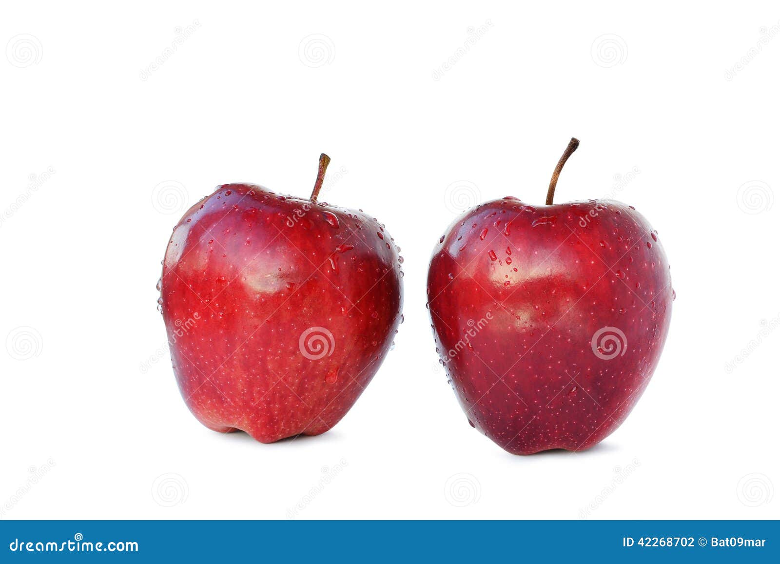 Two Red Apples with Clipping Path Stock Photo - Image of background ...