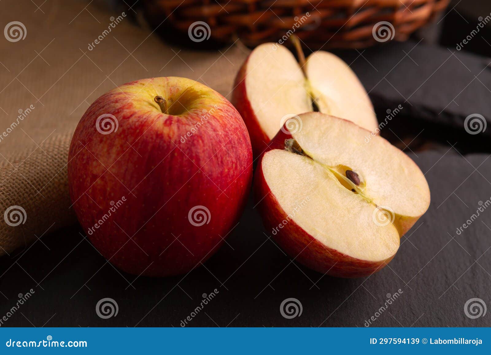 Two red apples stock image. Image of fiber, pacific - 297594139